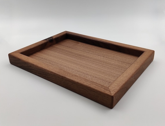 Walnut Tray Counter Organizer Desk Organizing Dining - Etsy