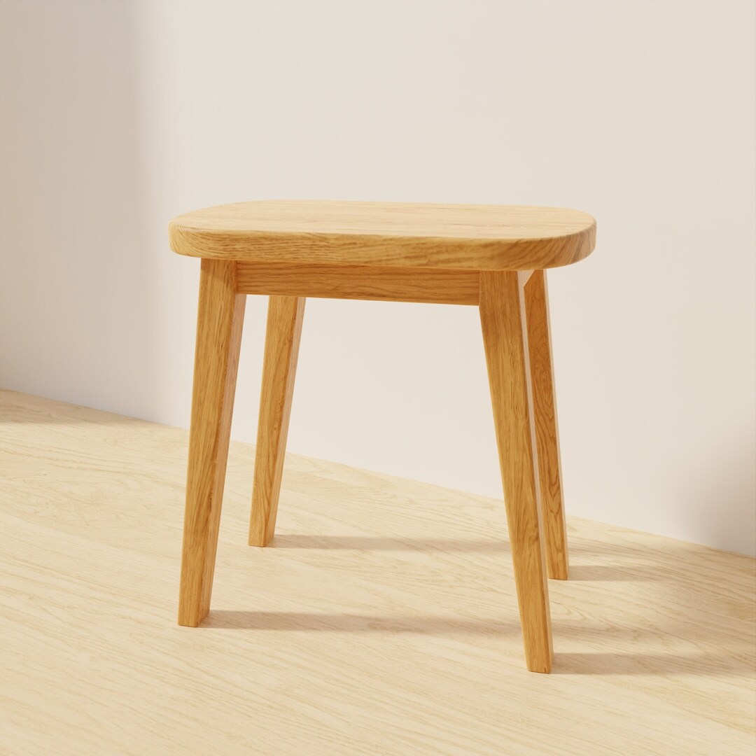 Handmade Swedish Stool: Solid Oak Seat, Modern Hallway Decor - Etsy