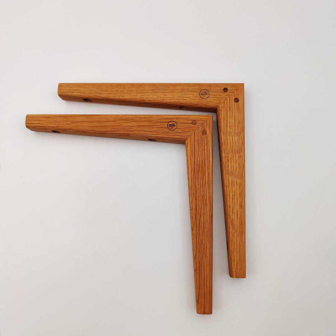 Wooden Shelf Brackets Shelf Brackets Wood Shelf Support Wooden Oak ...