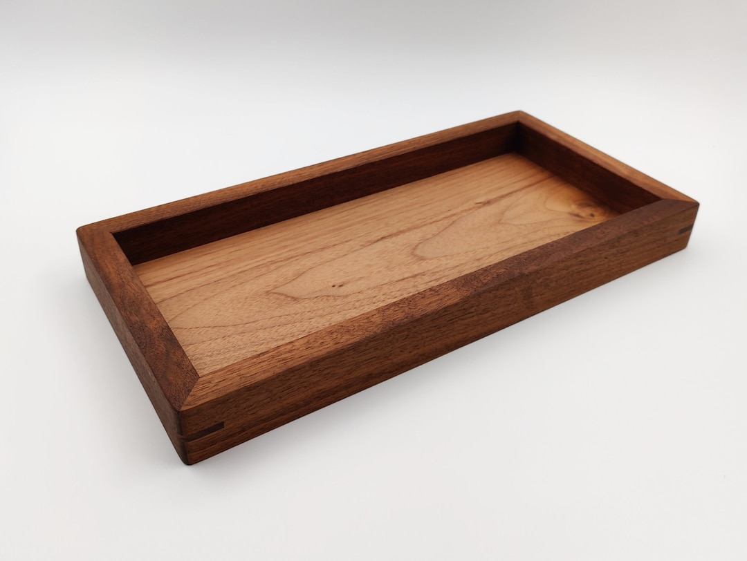 Walnut Tray - Counter Organizer - Desk Organizing - Dining Table Center ...