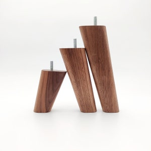 4X Angled Furniture Legs Mid Century Cabinet Legs Tapered Feet Bed ...