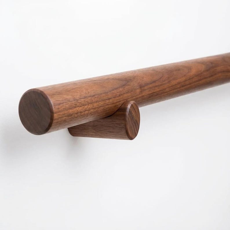 Handrail in Solid Wood - Oak Handrail - Walnut Railing - Beech Rail ...