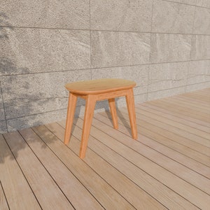 Oak Stool - Handmade Stool Walnut - Hallway Small Bench - Hallway ...
