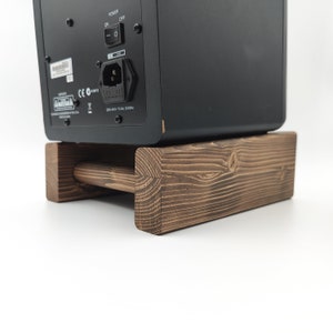 2x Speaker Stand in Solid Pine - Tilted Speaker Stands - Audio Platform ...