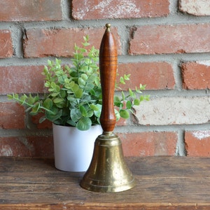 Vintage School Bell - Antique Teachers Bell - Old Desk Accessory - Bell ...