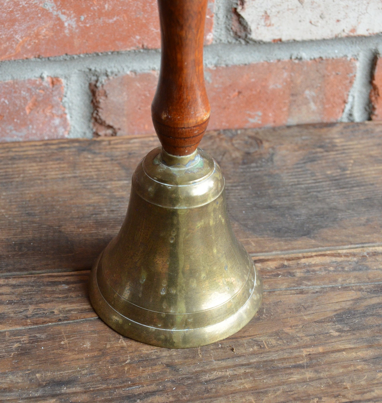 Vintage School Bell - Antique Teachers Bell - Old Desk Accessory - Bell ...