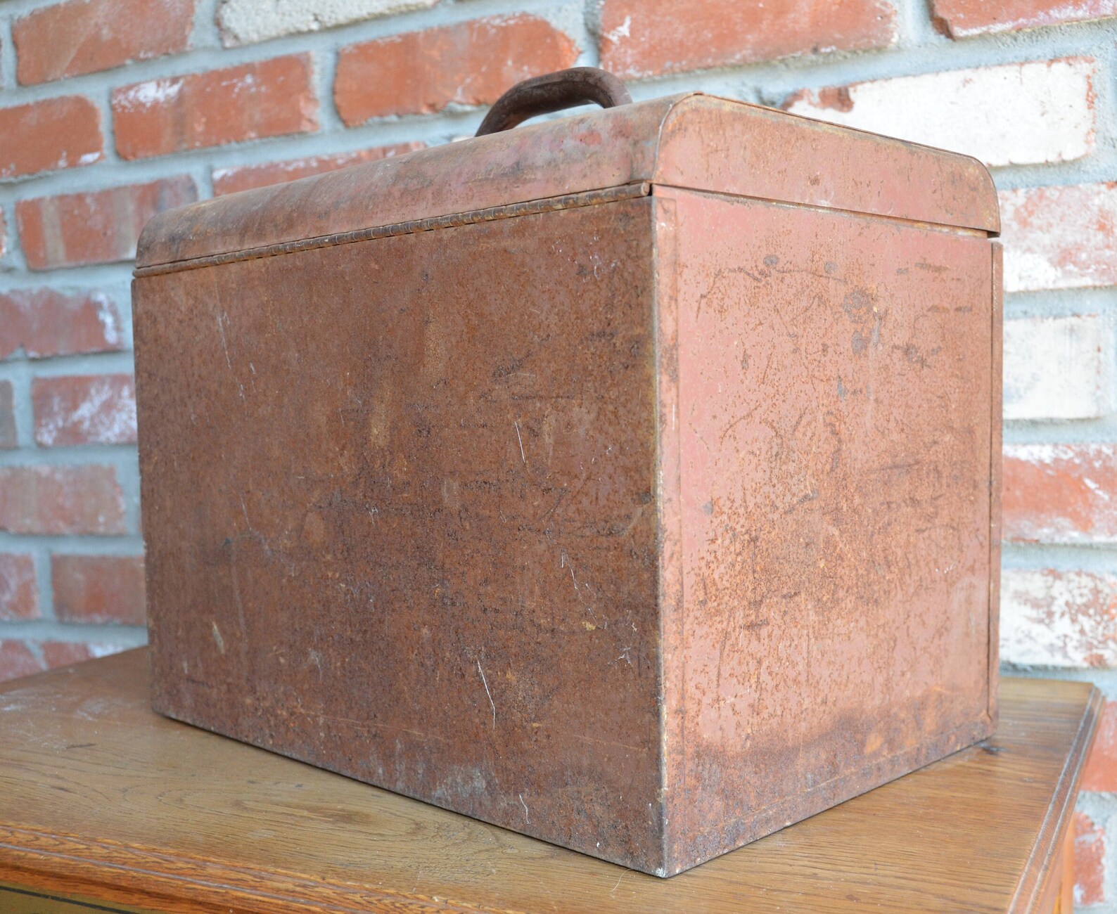 Vintage Skilsaw Tool Box - Rusty Metal Box - Old Caddy W/ Handle - Desk ...