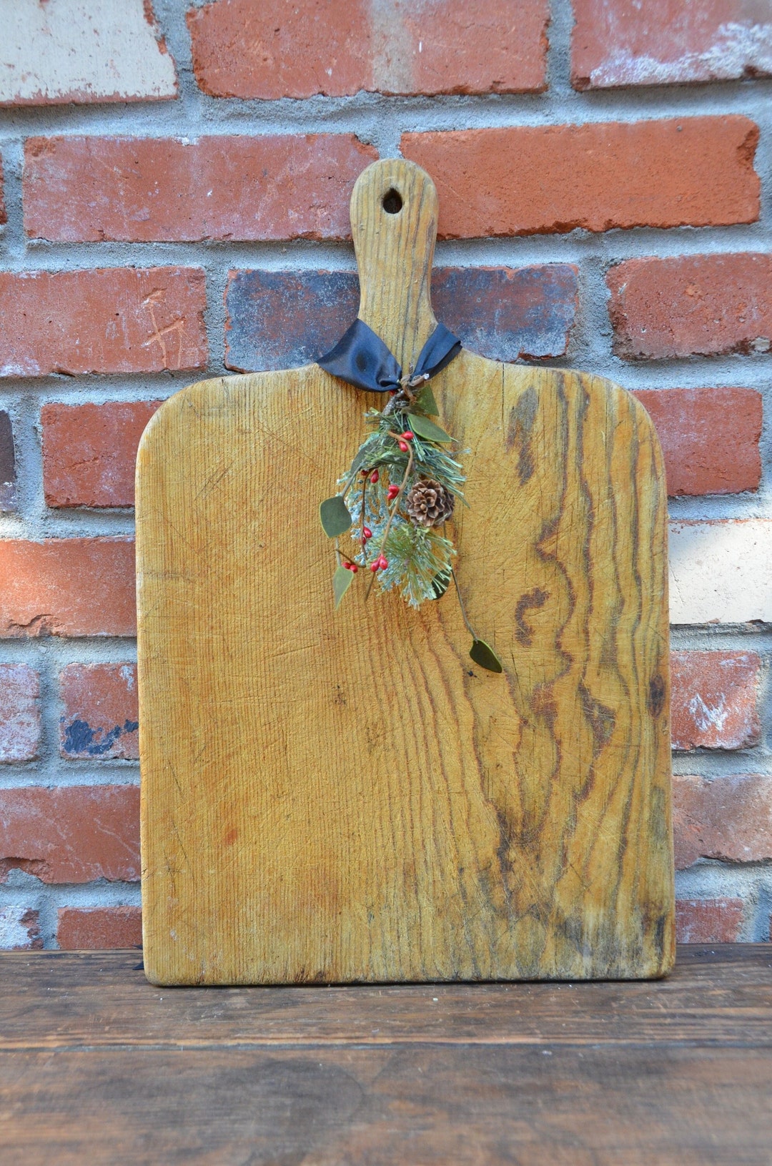 Vintage Wood Bread Board Antique Wood Cutting Board Round - Etsy
