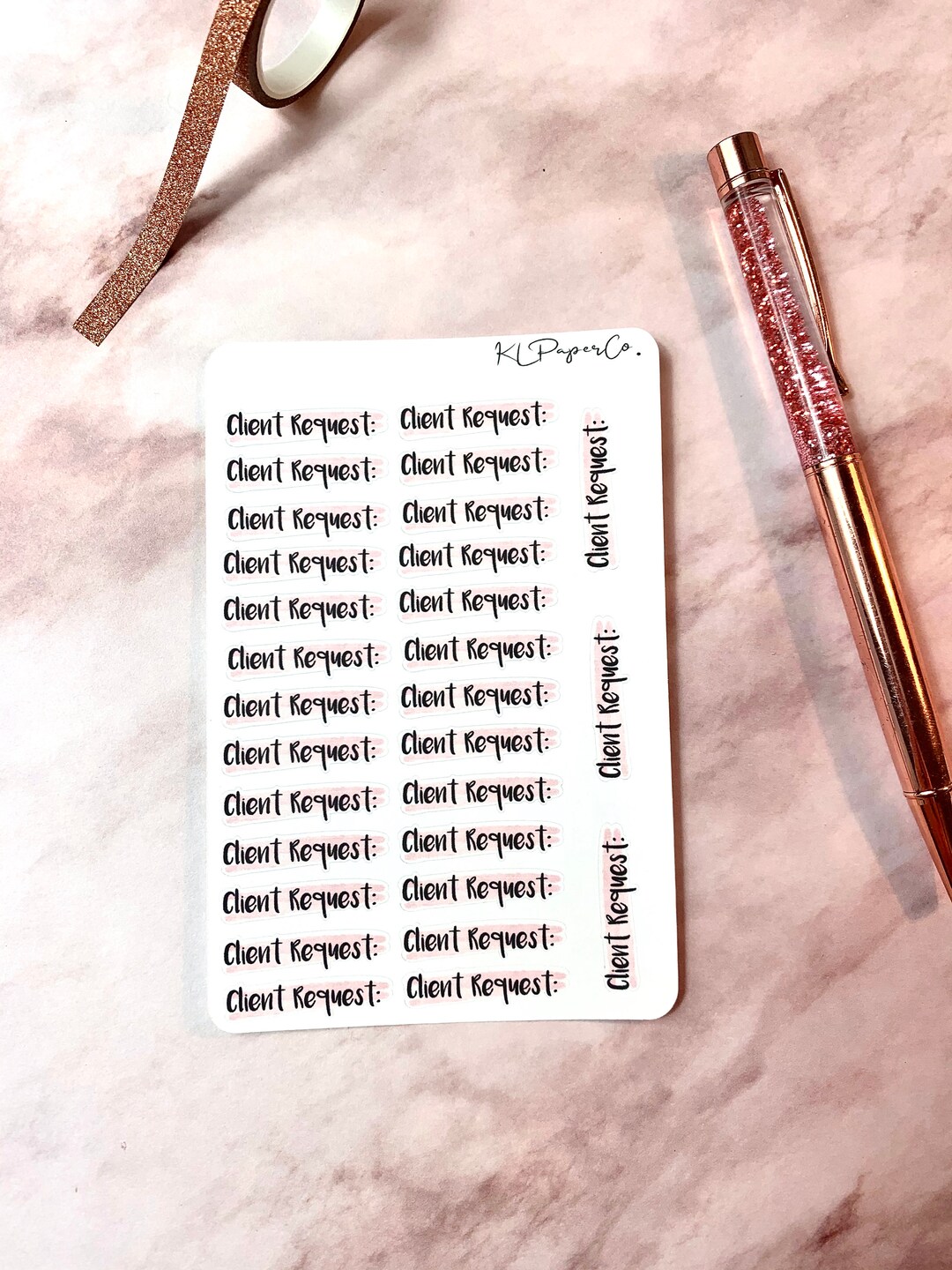 Client Request Lettered Planner Stickers - Etsy