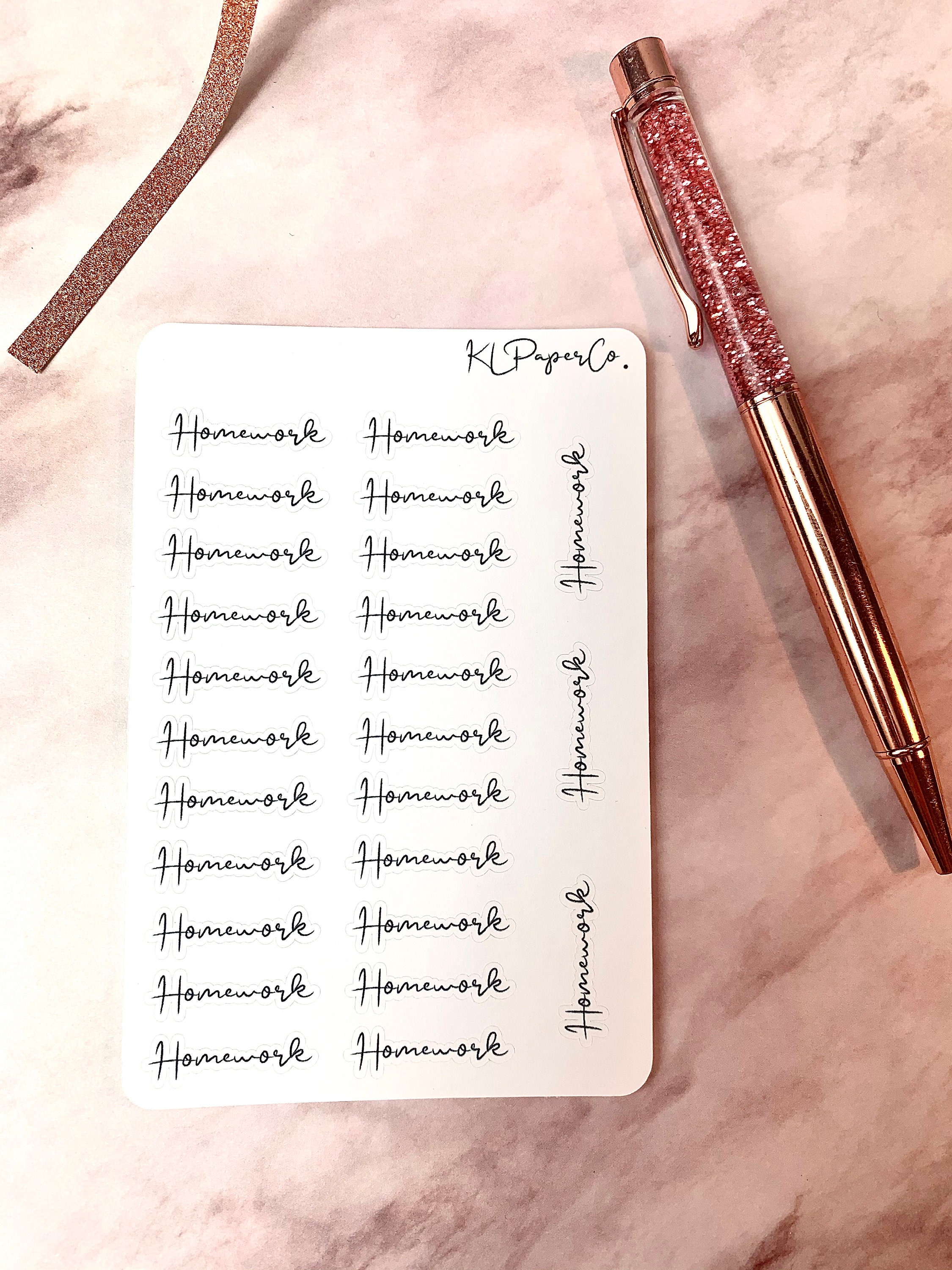 Lettered Label Planner Stickers - Etsy