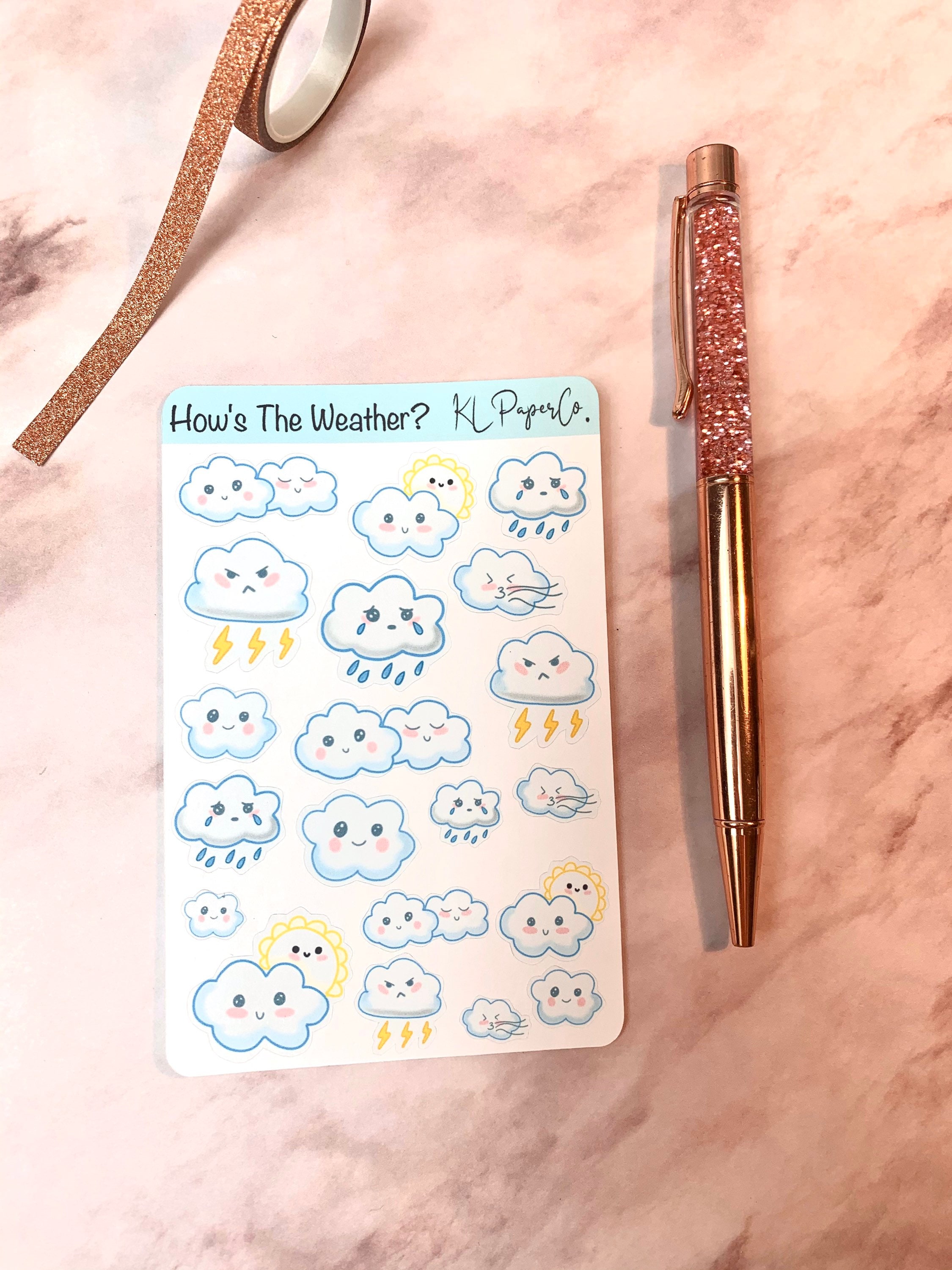 How's the Weather Sticker Sheet - Etsy