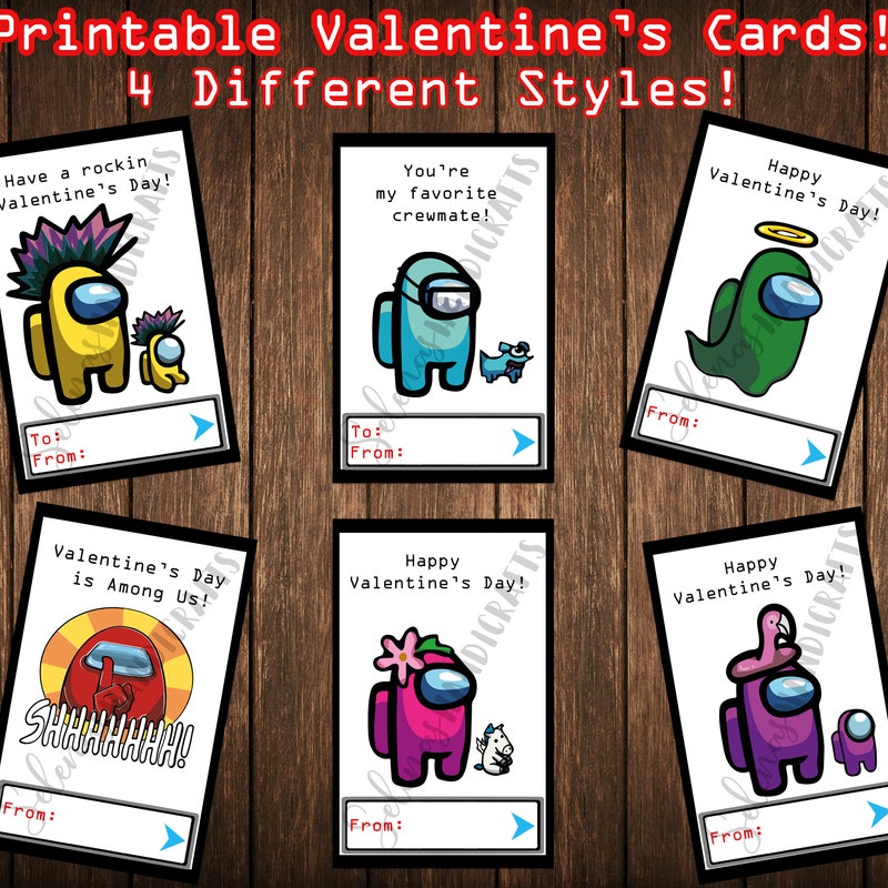 Among Us Valentine Card - Etsy