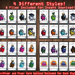 Among Us Valentines Cards, Among Us Art, Among Us Valentine Cards, Kids ...