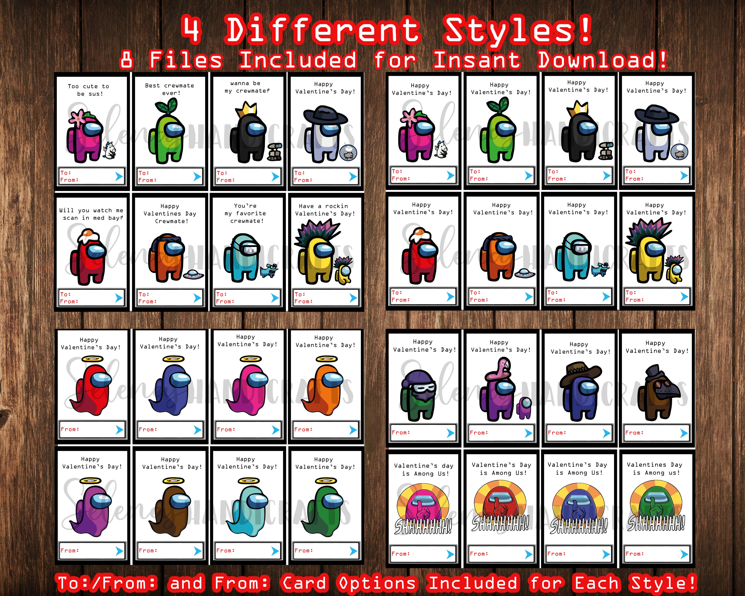 Among Us Valentines Cards, Among Us Art, Among Us Valentine Cards, Kids ...