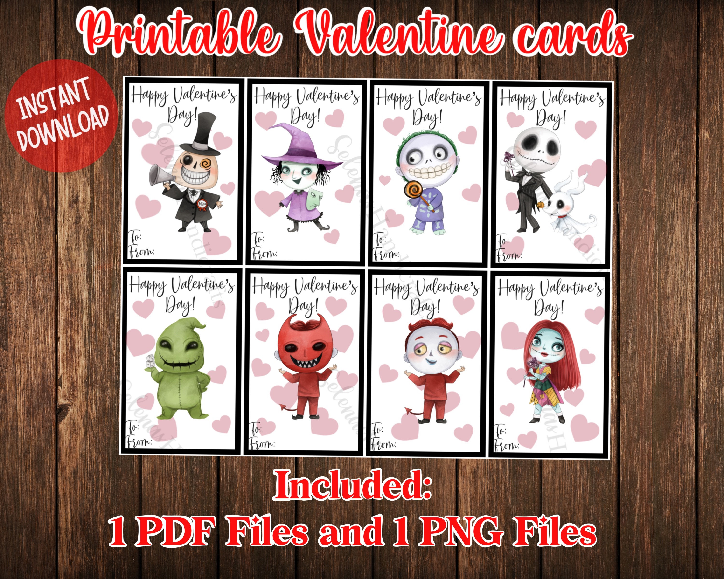 Printable Nightmare Before Christmas Valentine Cards, the Nightmare ...
