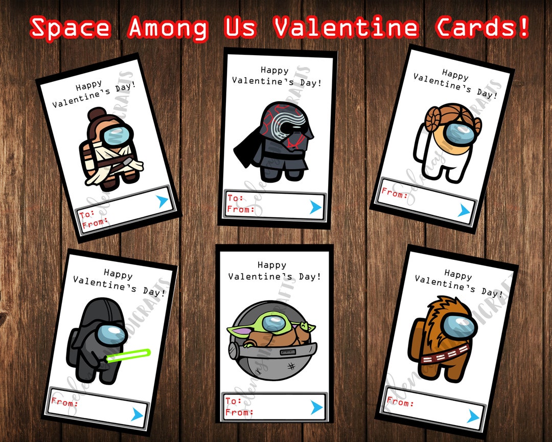 Among Us Valentines Cards, Among Us Art, Among Us Star Wars, Kids ...