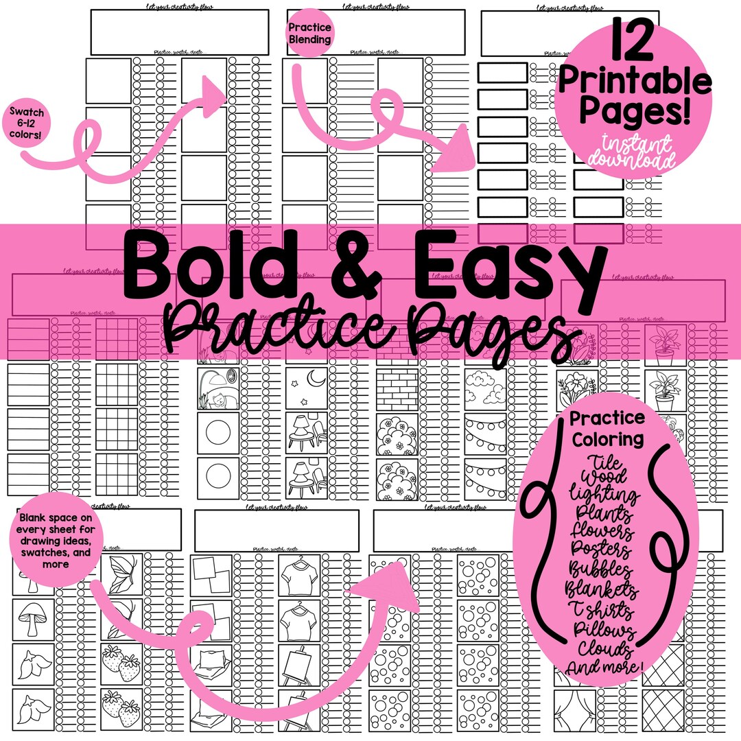 Printable Pattern Practice Coloring Page, PDF Coloring Page, Patterns ...