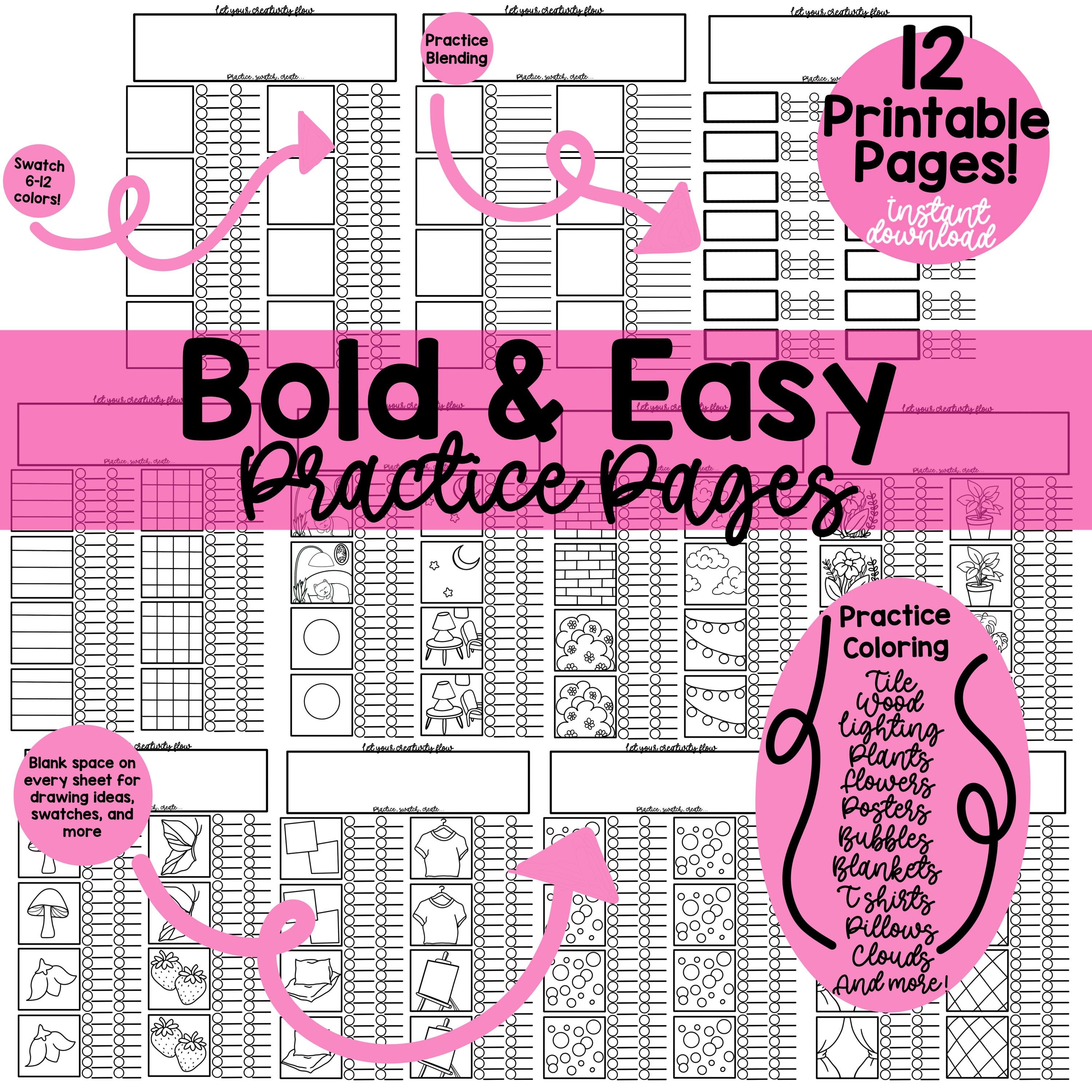 Printable Pattern Practice Coloring Page, PDF Coloring Page, Patterns ...