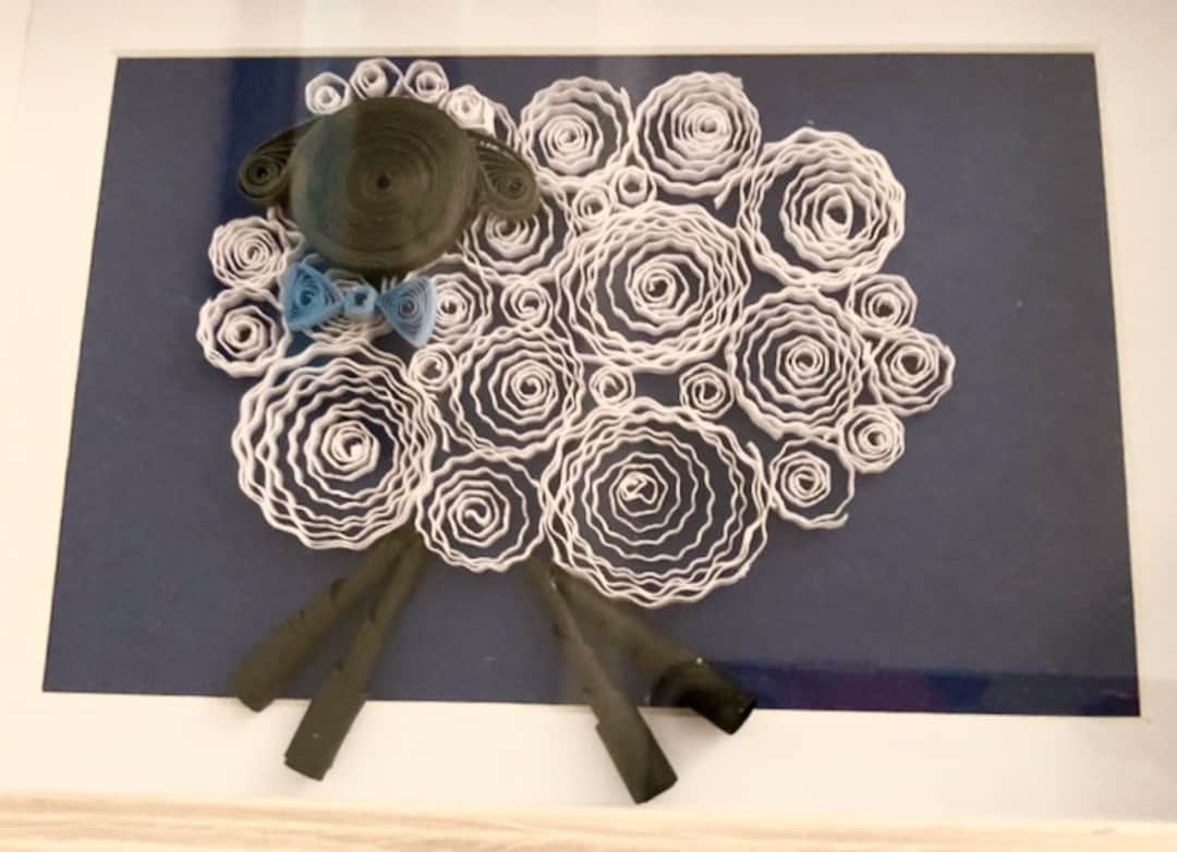 Quilled Sheep With Bow Tie - Etsy