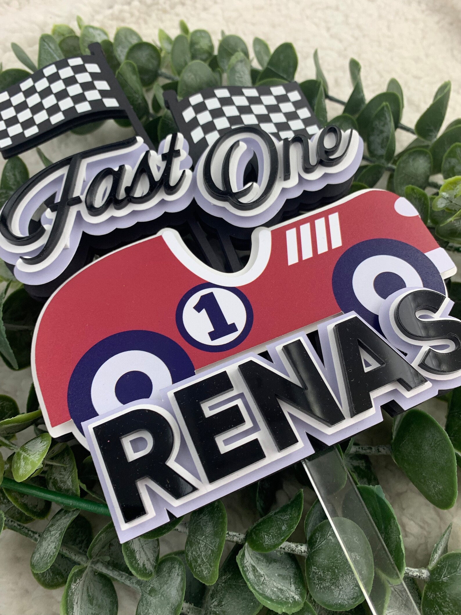 Fast One Themed Cake Topper, Birthday Party Cake Topper, Kids Party ...