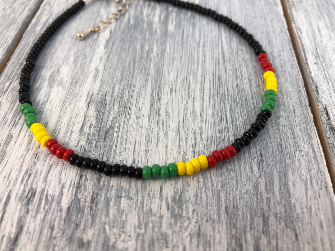 Anklet Rasta Regge Ankle Chain Summer Gift Black Red Green Yellow ...