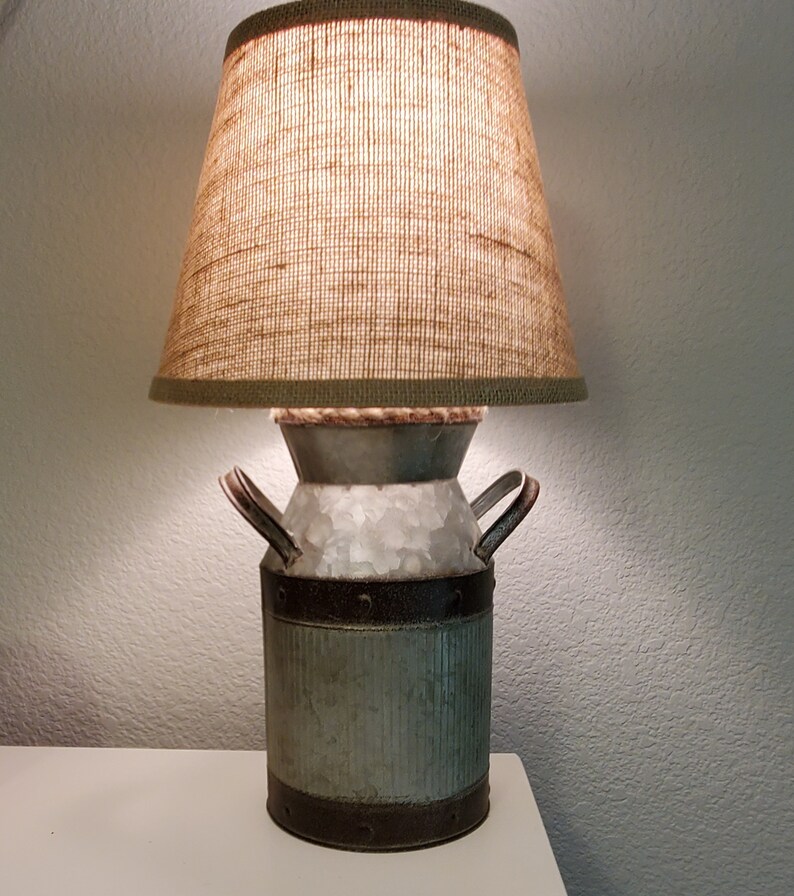 Rustic Farmhouse Table Lamp Milkjug - Etsy