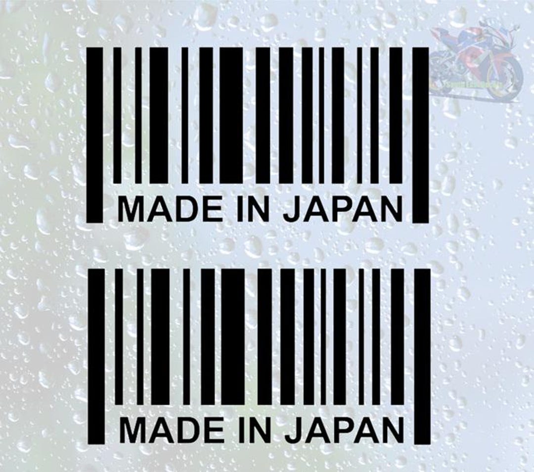 2x Made in Japan Barcode JDM Novelty Funny Decals Stickers, Ideal for ...