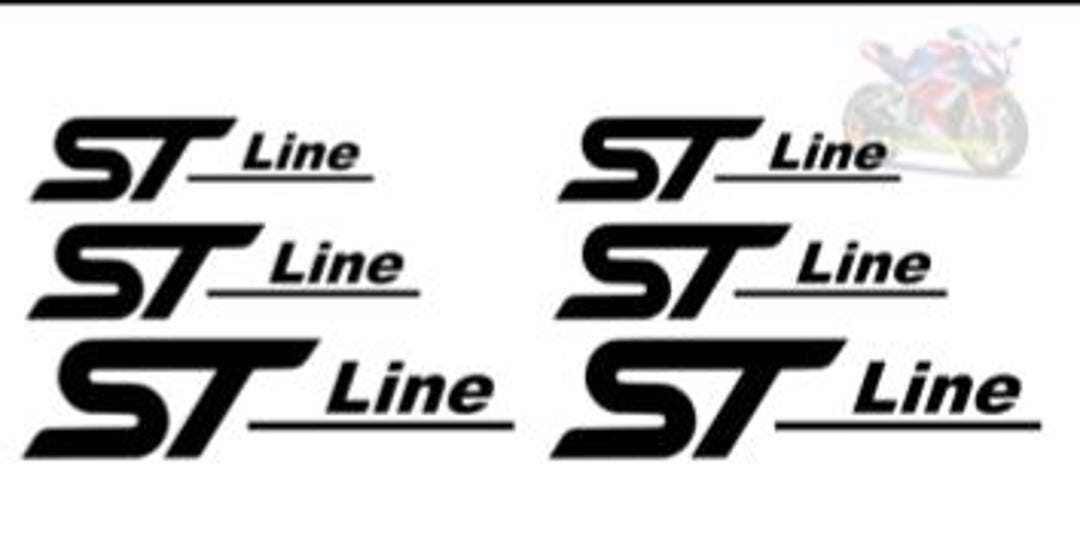 6x ST Line Decals Stickers 3 Sizes. Suit Ford Fiesta Kuga Focus Puma ...