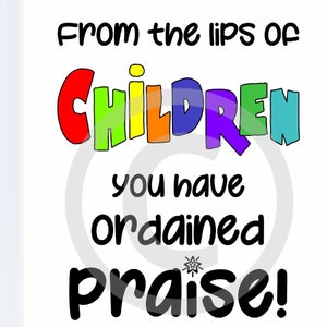 Prayer for Children, Printable Poster With Video, Sunday School Wall ...
