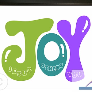 JOY Jesus Others You, Bible Poster, Christian Wall Art, Printables ...