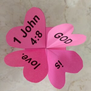 Valentine's Day Craft Heart Box Printable, Sunday School God's Love DIY ...