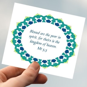 Beatitudes Bookmark & Memory Cards | Kingdom Living | Bible ...