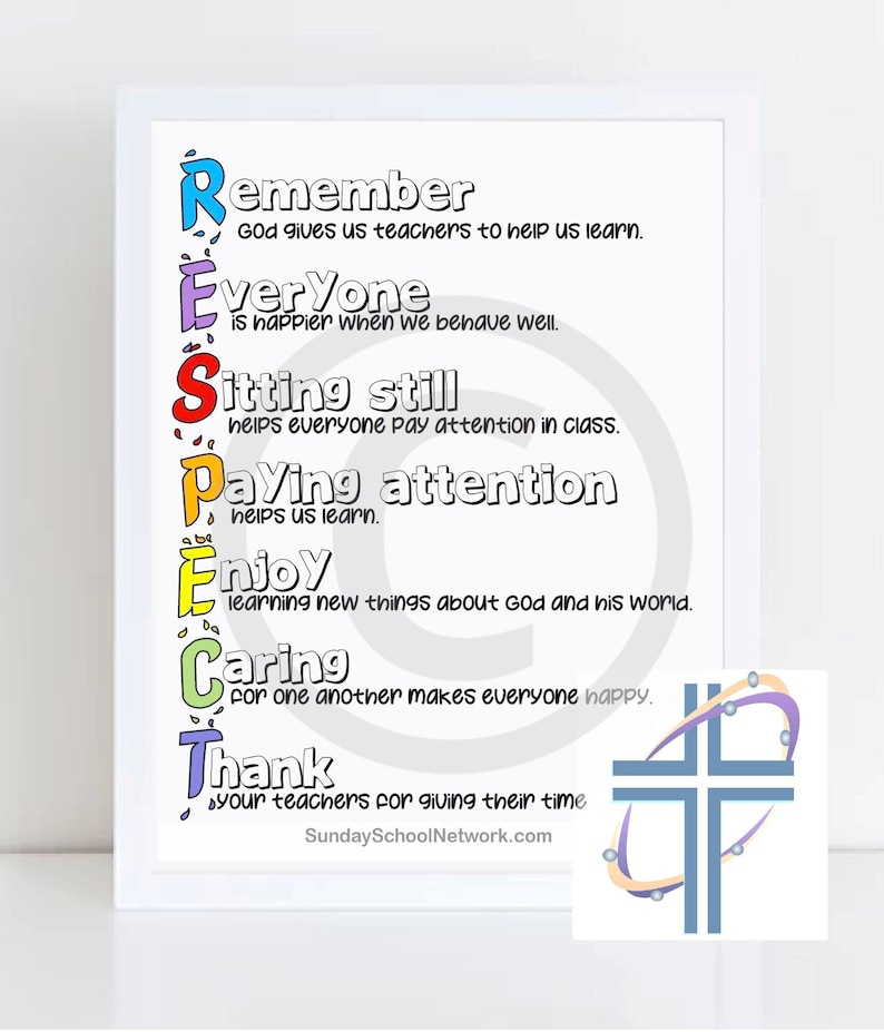 Classroom Respect Poster: Christian School Decor (digital Download) - Etsy