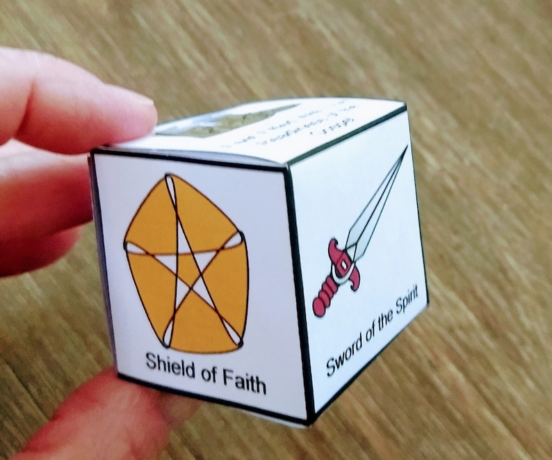 Armor of God Bible Game Cube: Ephesians 6 Kids Activity (PDF Pattern - Etsy