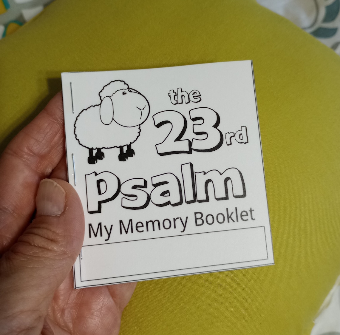 Psalm 23 Bible Memory Booklet: Sunday School Craft (PDF) - Etsy