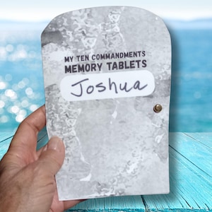 Ten Commandments Tablet Craft: DIY Bible Lesson, Sunday School (PDF ...