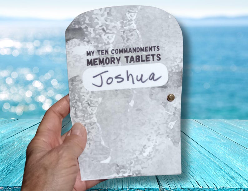 Ten Commandments Tablet Craft: DIY Bible Lesson, Sunday School (PDF ...