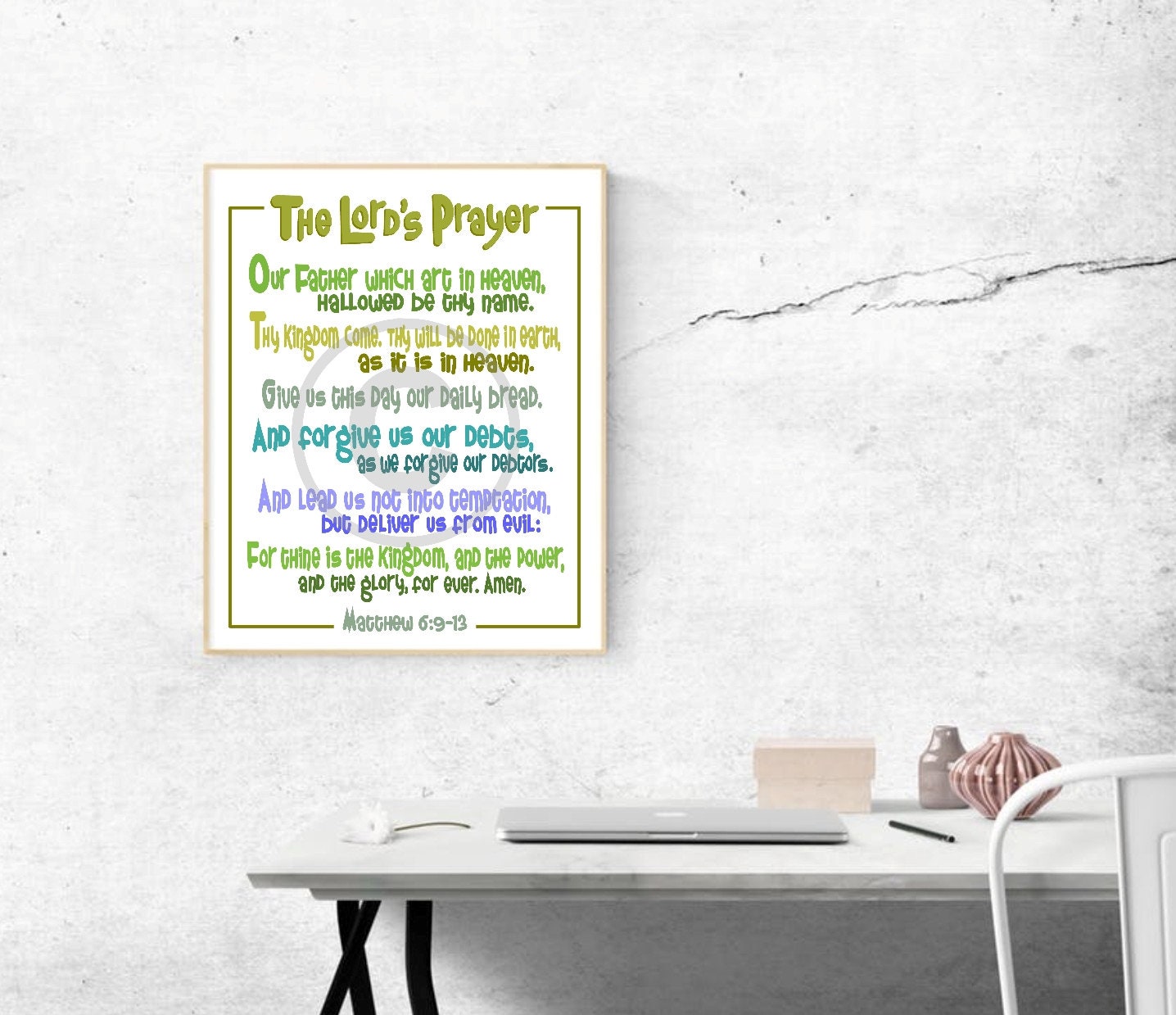 The Lord's Prayer Poster: Christian Nursery Wall Art (digital Download ...
