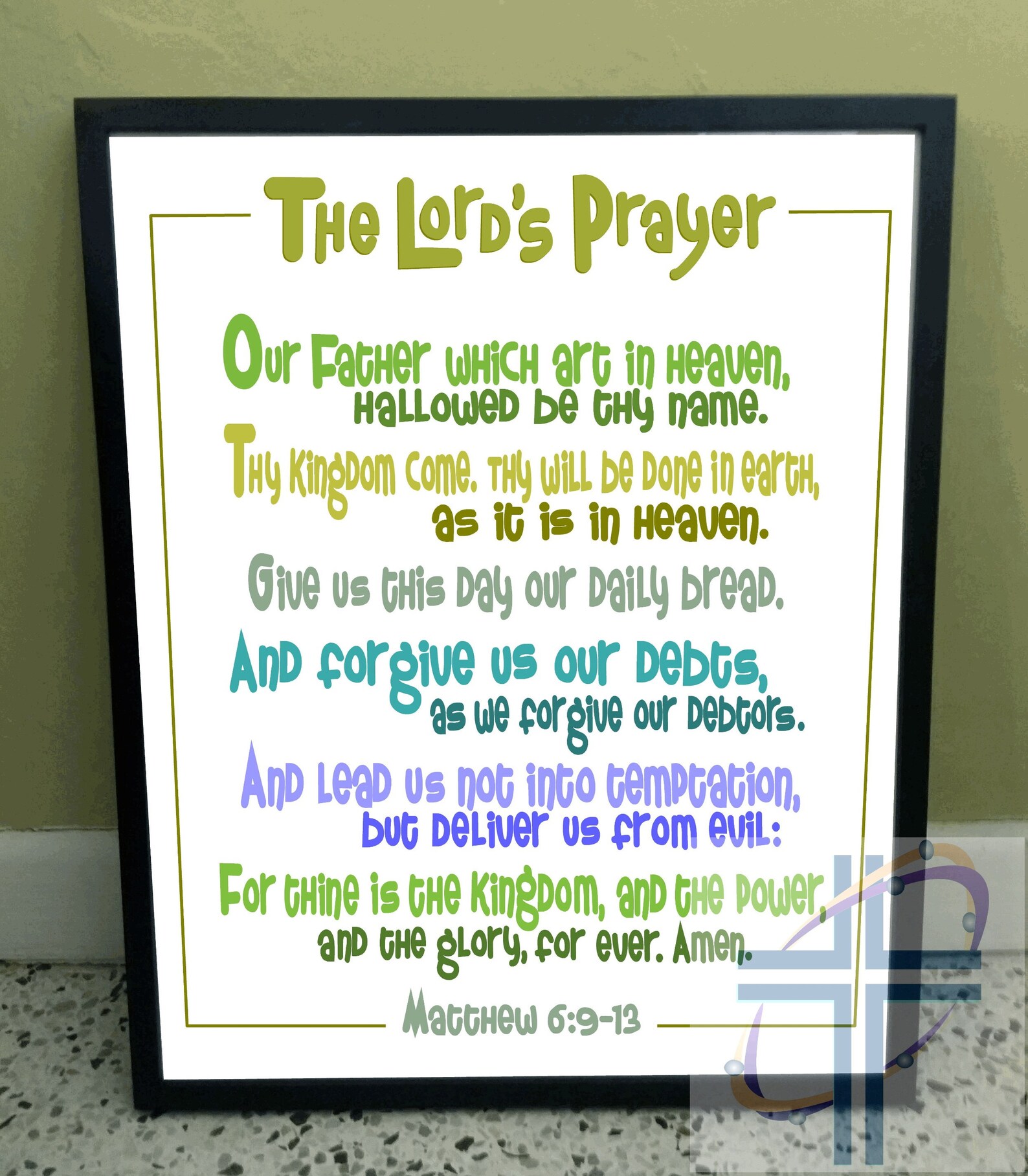 The Lord's Prayer Poster: Christian Nursery Wall Art (digital Download ...