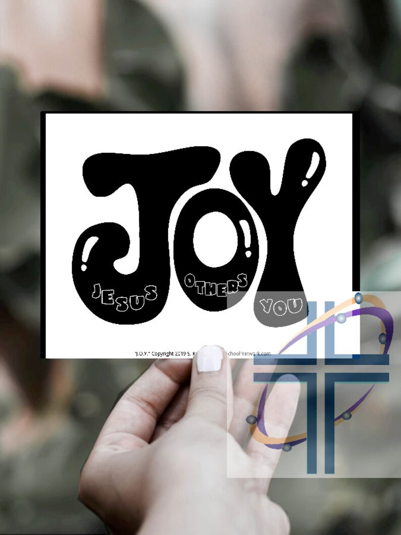 JOY Christian Bible Verse Poster: Church Nursery Decor (digital ...