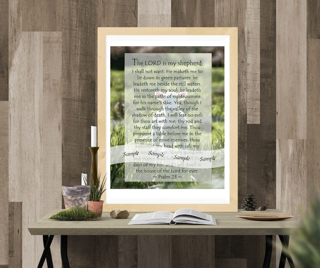 Psalm 23 Poster | Twenty-third Psalm Bible Printable | Memorization ...