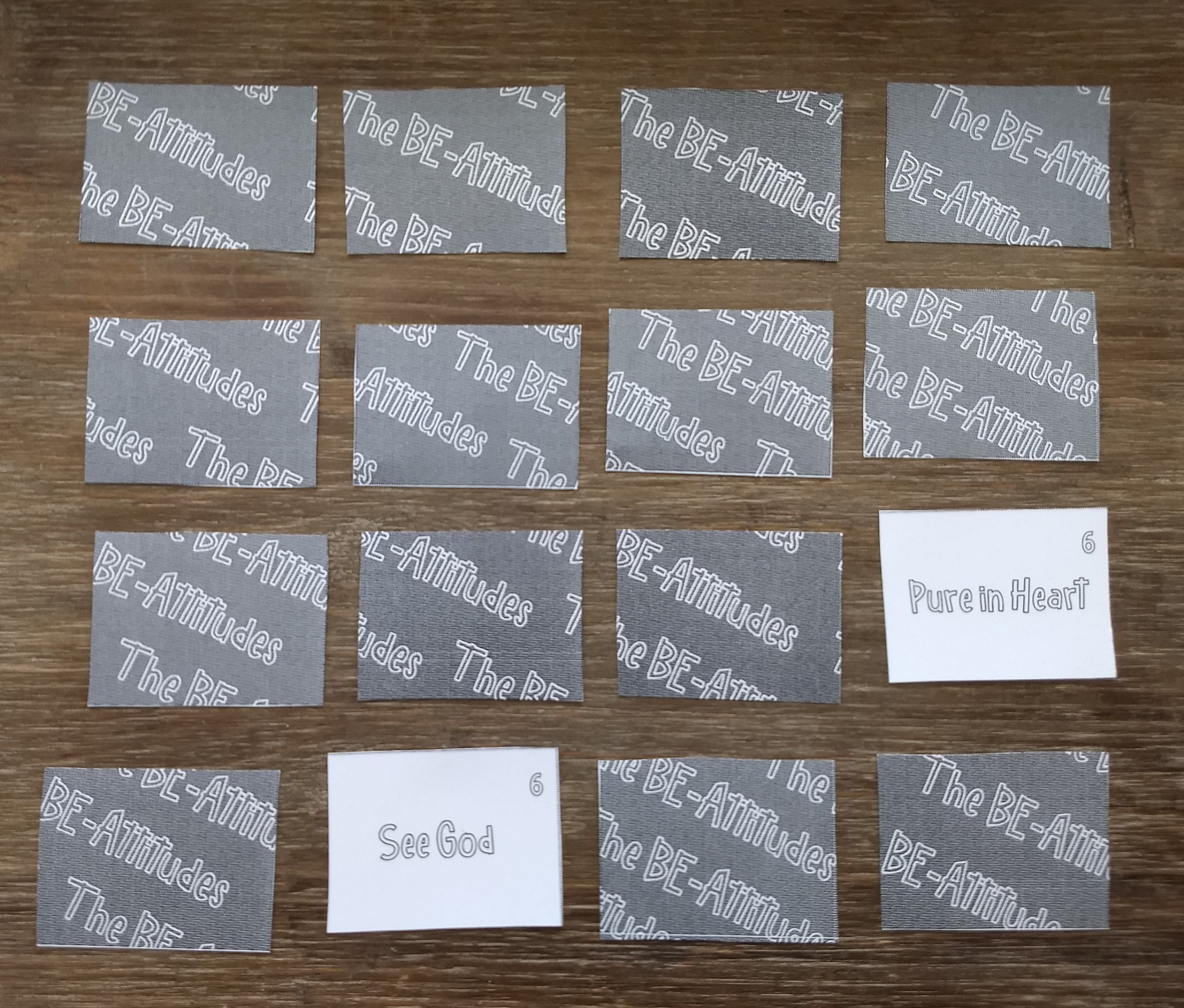 Beatitudes Bible Memory Card Game: Christian Homeschool (digital ...