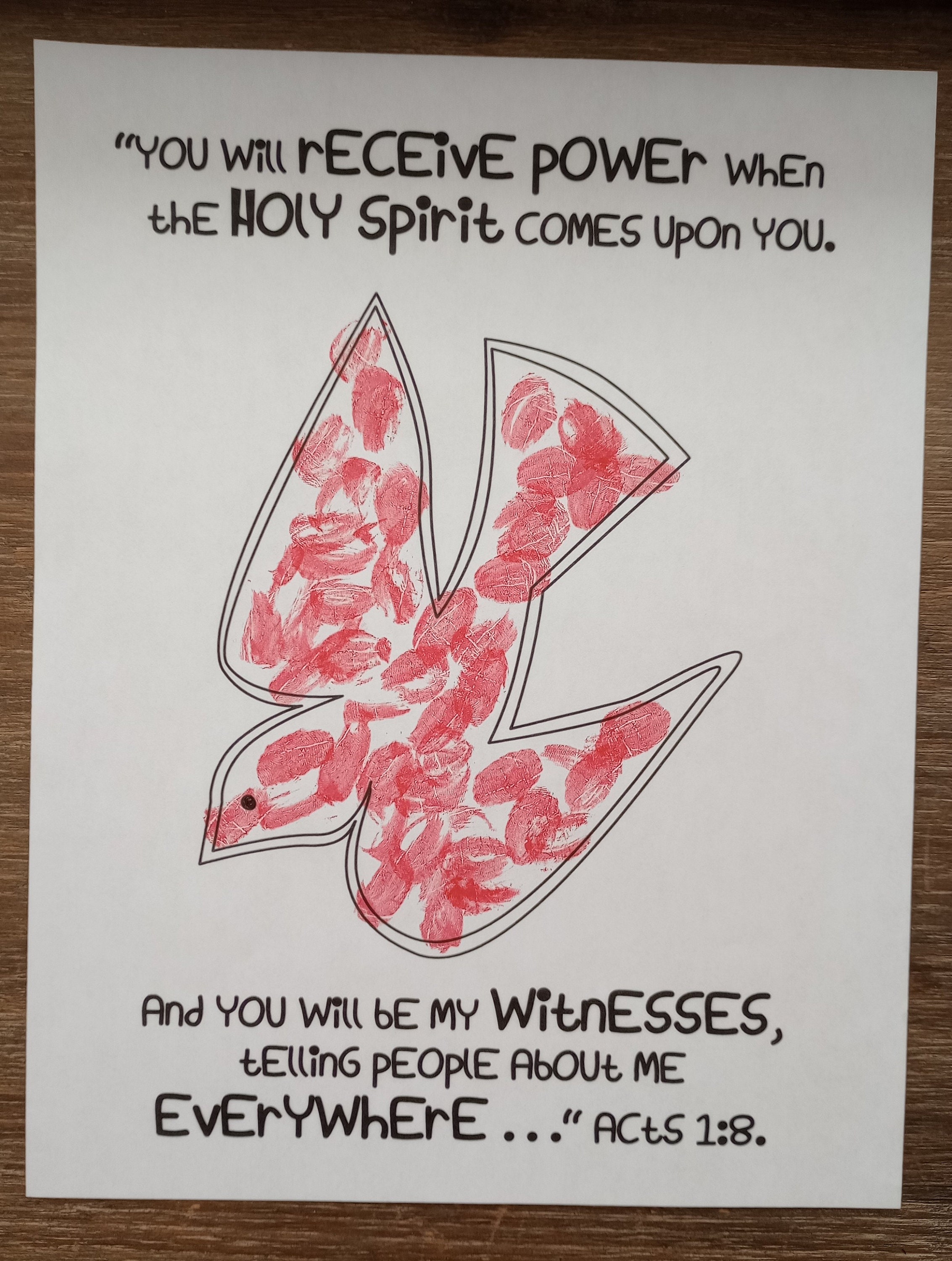 PENTECOST Craft | Kids Handprint, Finger Paint, Coloring Activity ...