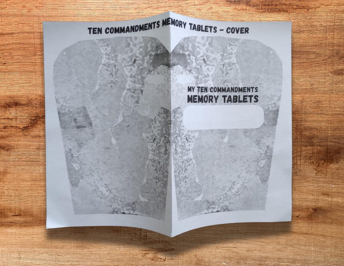 Ten Commandments Tablet Craft: DIY Bible Lesson, Sunday School (PDF ...