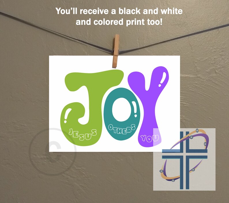 JOY Jesus Others You, Bible Poster, Christian Wall Art, Printables ...