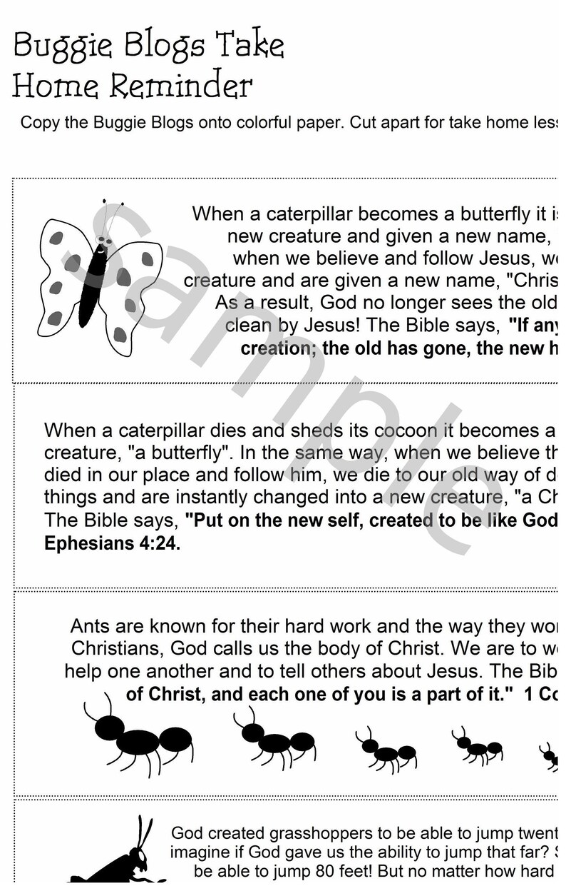 Bug Themed Christian Crafts & Games: Sunday School Lessons (digital ...