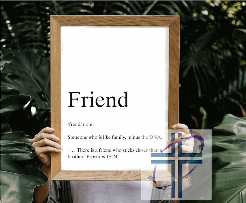 Friend Definition Poster Friendship Gift Friends Gift - Etsy
