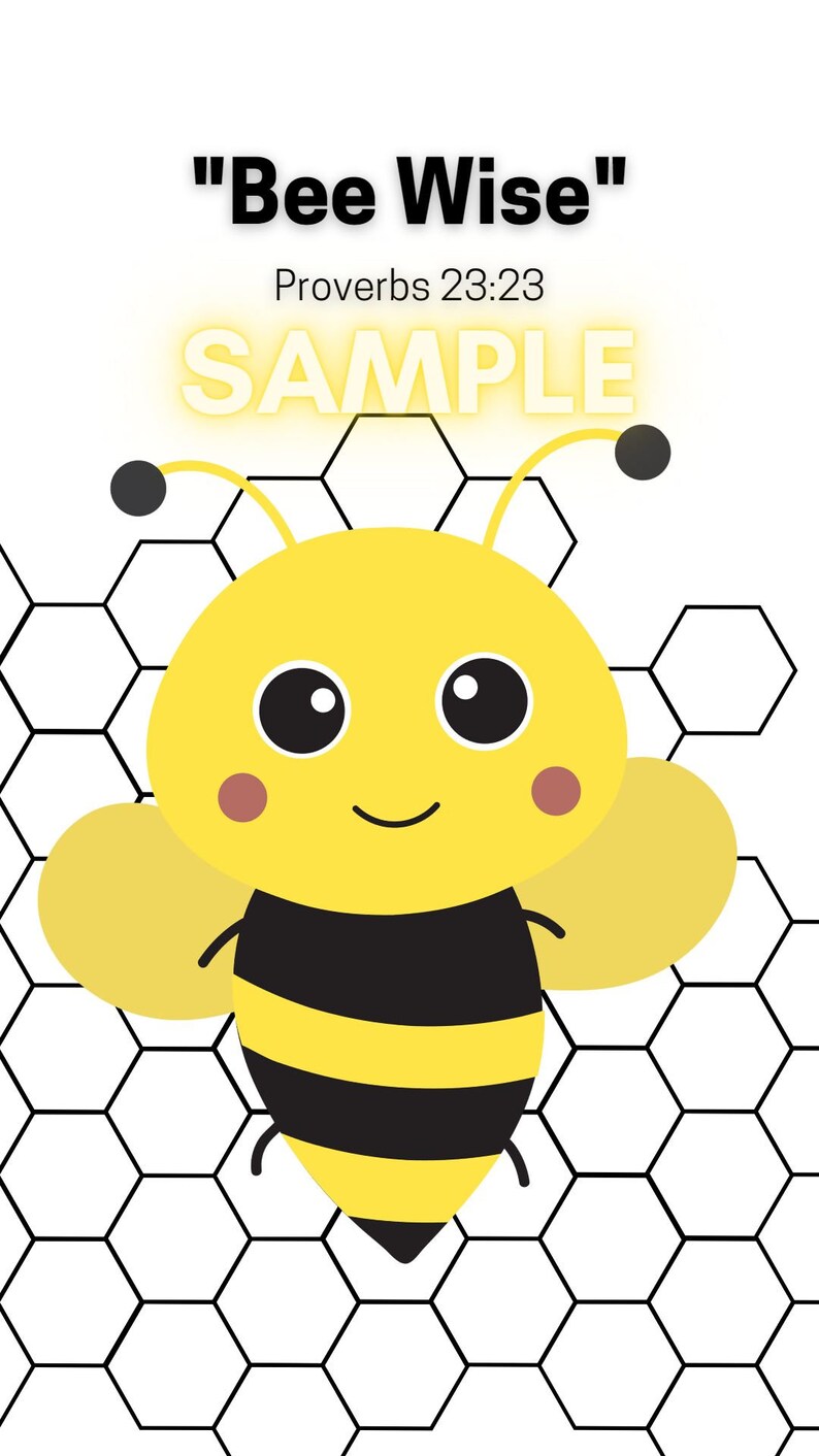 Bee Bible Verse Cards for Kids: Christian Education (PDF Pattern) - Etsy