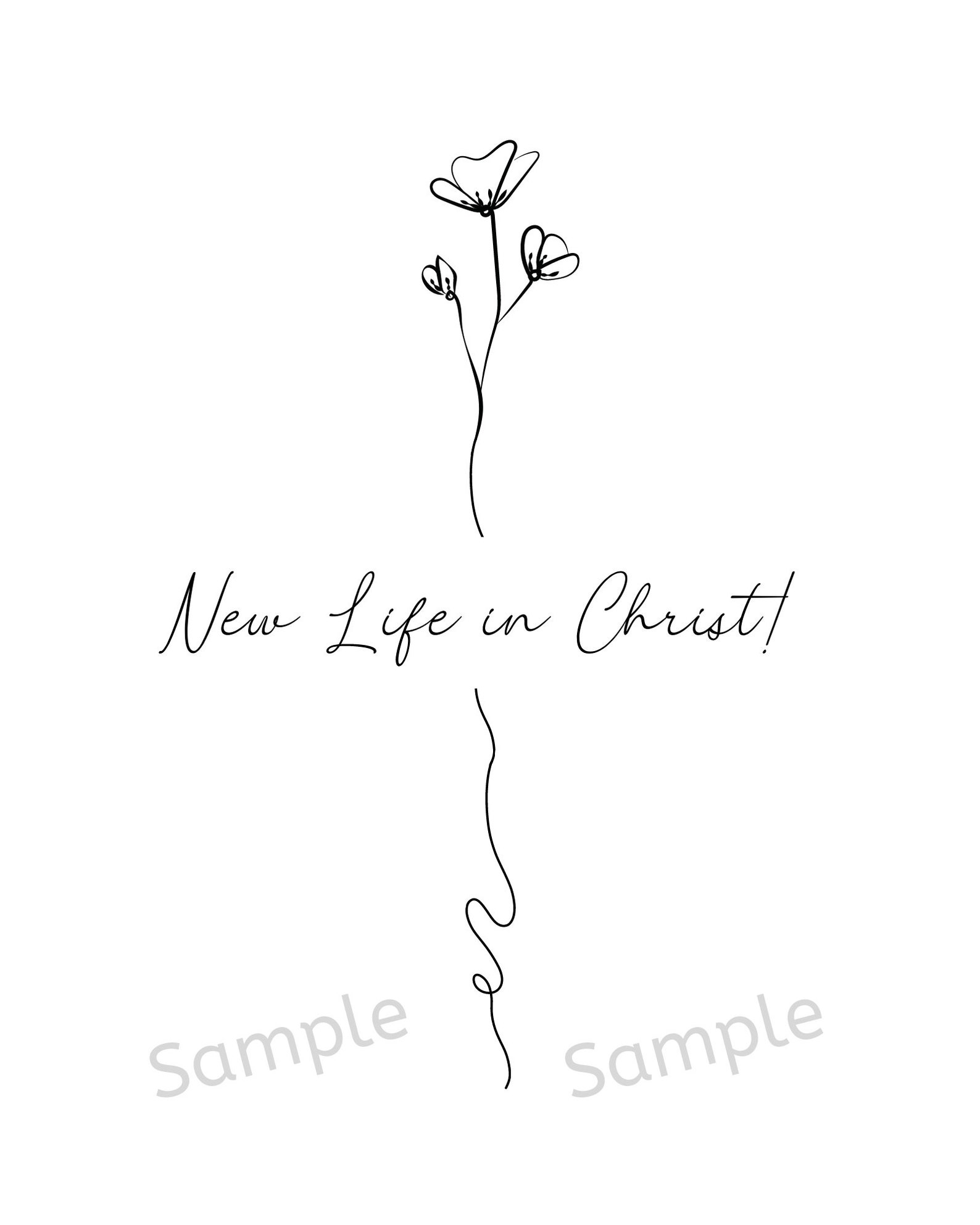 New Life in Christ Scripture Poster Bible Art Wall Hanging - Etsy