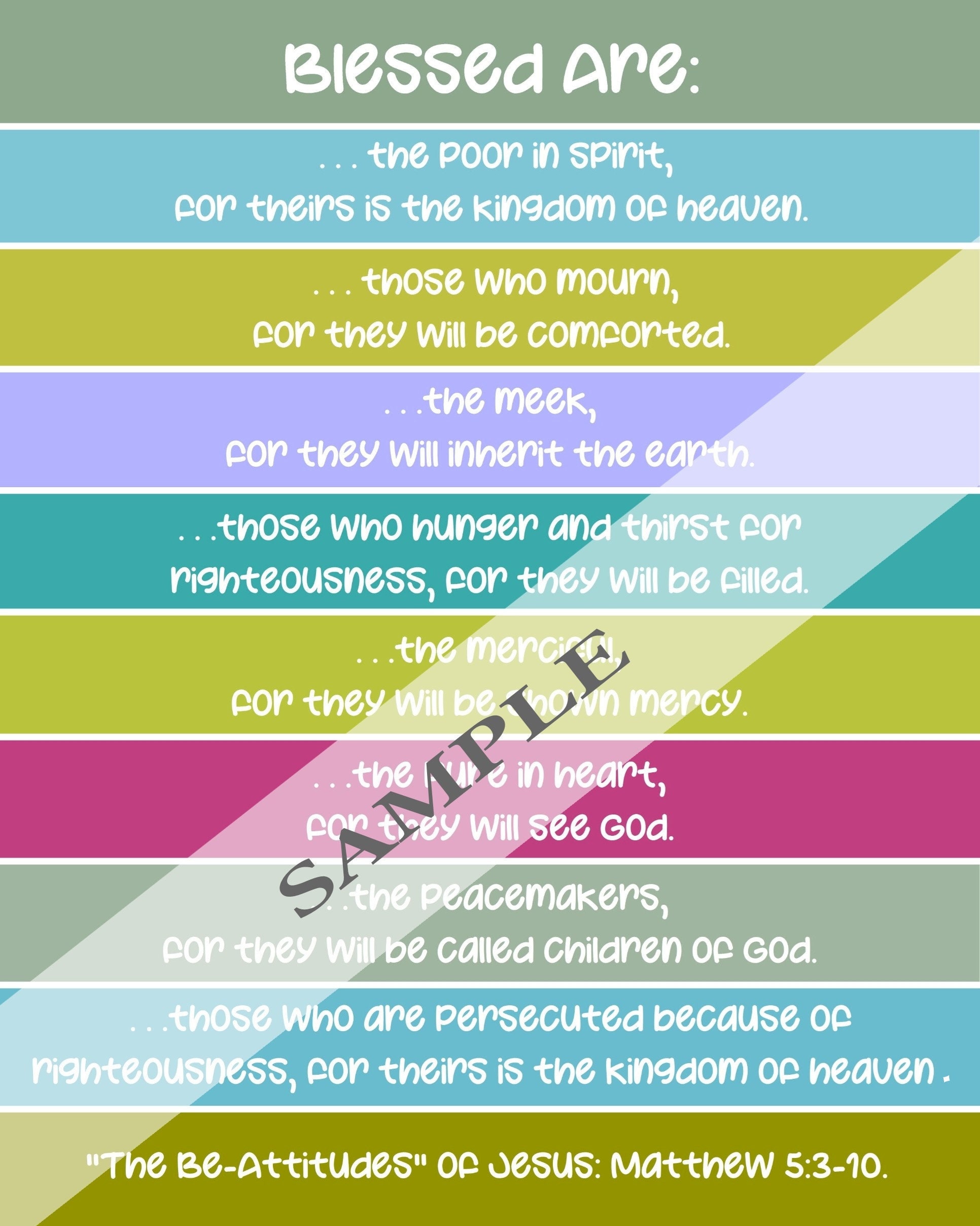 Beatitudes Poster